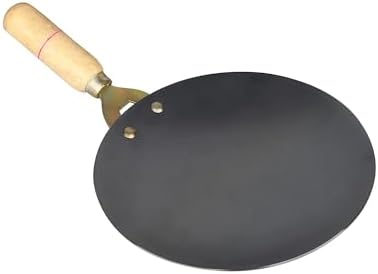 Buy Craftenka Traditional Pure Iron Concave Roti Tawa 10 in Deep Bottom ...