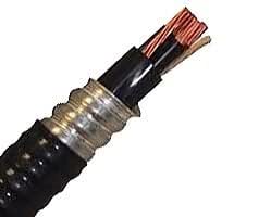 100ft 4 AWG 3C w/GND TECK 90 Armored Cable -40C to 90C - 1000V - Black ...