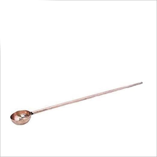 RUDRANSH Pure Copper Ghee Havan Spoon Long Spoon for Pooja hawan (Brown ...