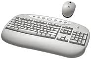Logitech Cordless Desktop Internet Pro Keyboard - Mouse - White ...