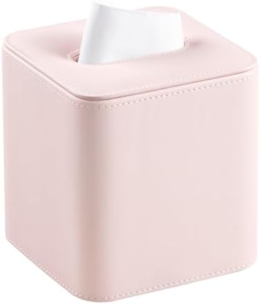 Amazon.com: ALELION Pink Tissue Box Cover Square - Thick Wooden Tissue ...