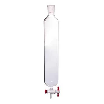 QiMan Borosilicate Glass Chromatography Column with PTFE Stopcock and ...