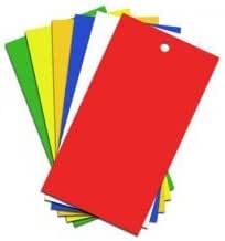 Amazon.com : Polypropylene Colour Coded Tags - Red - PK 10 80 x 145 mm ...