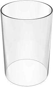 Borosilicate glass cylinder with outer opening at the bottom and top ...