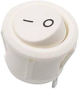 PACK OF 5 Black SPST 2-Pin ON/Off Round Boat Rocker Switch AC 6A 250V ...