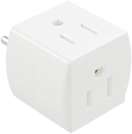 Amazon.com: PLUGTUL 3 Outlet Wall Adapter, 90 Degree 3 Way Plug Adapter ...