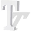 Amazon.com: Wolwefa 3 Inch Wooden Letters - Standing White Wooden ...