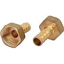 GK MART 1/2" inch BSP female thread x 5/16" inch brass barbed hose ...