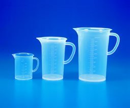 SEOH Plastic Pitcher PP W/Handles 1000 ML: Science Lab Reusable Beakers ...