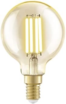 EGLO Filament LED lamp E14, amber vintage Edison globe gloeilamp voor ...