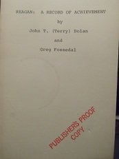 Reagan: A record of achievement: John T. (Terry) Dolan, Greg Fossedal ...