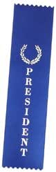 Amazon.com: President (Blue) Award Ribbons (Pinked, No Card & String ...