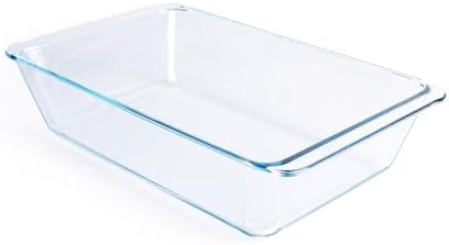 Amazon.com: Deep Clear Glass Baking Dish, Rectangular Tempered Glass ...