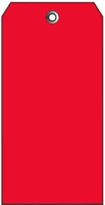 Amazon.com : Shipping Tag, Polypropylene, Red, Sz #8, Pack of 25, Mtl ...