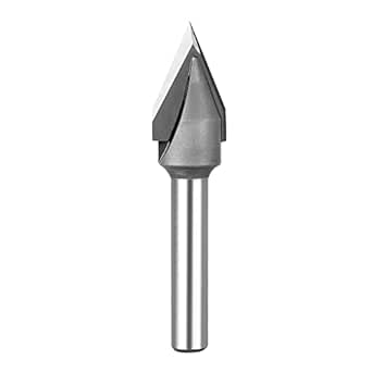 SpeTool 45 Degree V Groove Router Bit Carbide Tip V Bit with 1/4 Shank ...