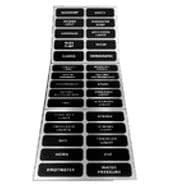 BLUE SEA LABEL KIT DC PANEL Tough Weatherproof Lexan Backlightable W ...