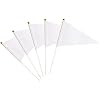 Amazon.com : 50 Pack White Pennant Small Mini Flags On Sticks,Hand Held ...