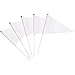 Amazon.com : 50 Pack White Pennant Small Mini Flags On Sticks,Hand Held ...