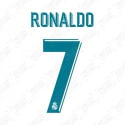 2017 - 2018 Home #7 Ronaldo Name Numbering Nameset Soccer Patch Soccer ...