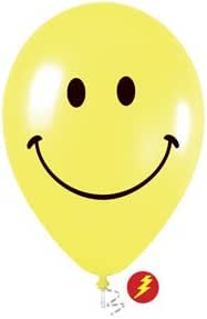 Amazon.com: Fast Float Smiley 11" Valved Latex Balloons - Pack of 25 ...
