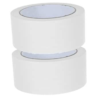 HOMSFOU 2rolls Writable Kraft Shipping Tape White Paper Packing Tape ...