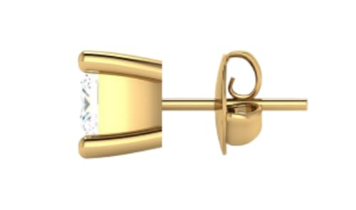 Buy DeepMines Princess Shape Asli Hira Stone Nose Ring सोने की लॉन्ग ...