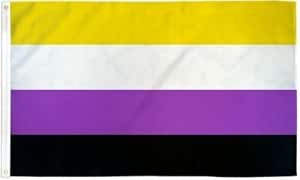 Amazon.com: Deluxe Non-Binary Flag 2x3ft LGBTQIA NB Pride Non Binary Pride Flag NonBinary Flag ...