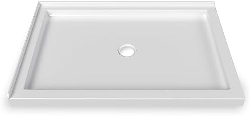 CKB Double Threshold Shower Base, 48 in. L x 32 in. W Center Drain ...