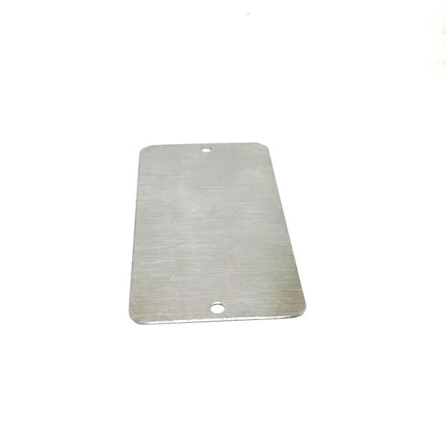 SAE Aluminum Metal Labels with Silver Finish and A Hole on Single Side ...