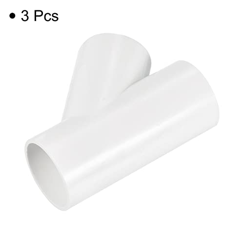PATIKIL 32mm PVC Pipe Fittings, 3 Pack 3 Way 45 Degree Angle Water ...