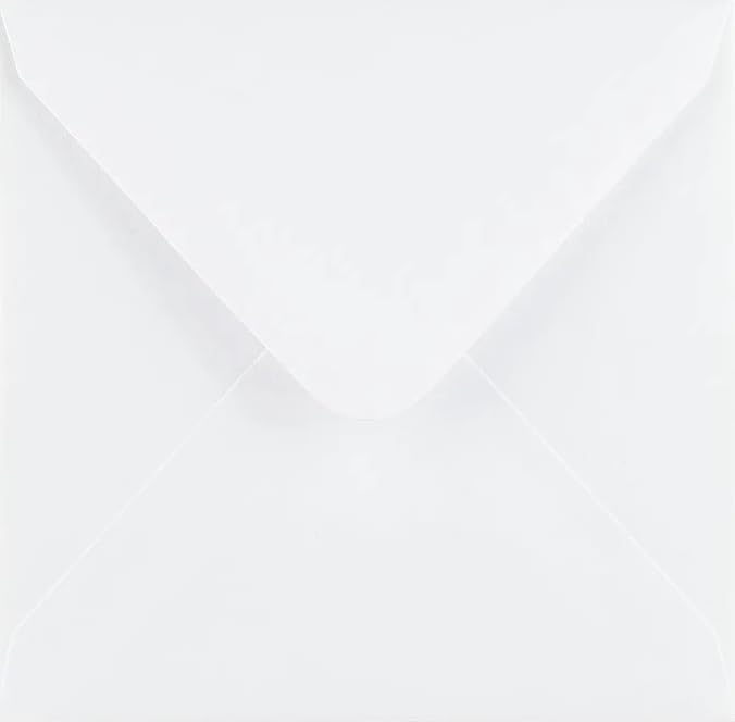 Karma Krafts 6x6 White Envelopes – 155 x 155mm 100gsm Gummed Diamond ...
