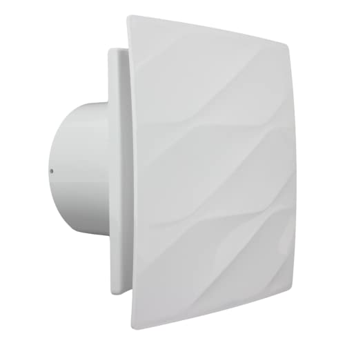 VENTS AirWaves 100 mm Modern Stylish Quiet Bathroom Extractor Fan with ...