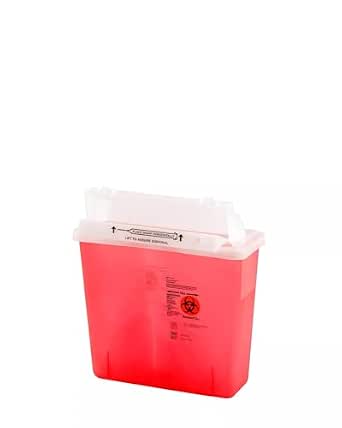 Covidien 8507SA SharpSafety Container with Counterbalance Lid, 5 quart ...