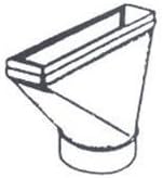 Gray Metal 10x3x6-112s Center End Stack Boot, 10" X 3-1/4" X 6" - Vents ...