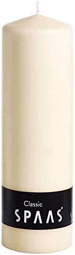 Spaas CANDLES IVORY PILLAR - Box of 6 (80 x 250mm) : Amazon.co.uk: Home ...