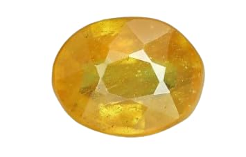 DeepMines Pukhraj Stone Original Certified Thailand 3.25 Ratti Kanak ...