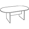 Amazon.com: Lorell LLR87272 Oval Conference Table, Top and Base, 72" x ...