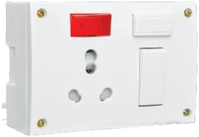 Polycarbonate Deluxe 16Amp Universal Switch Socket Box 1_Way | Dual ...