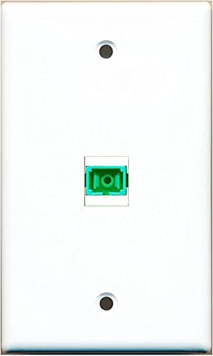 Amazon.com: DIYTECH 1 Port SC APC Simplex Fiber Optic Wall Plate ...