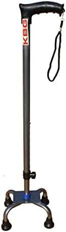 4 Leg Strong Walking Stick with Adjustable Height, Mild-Steel Body ...