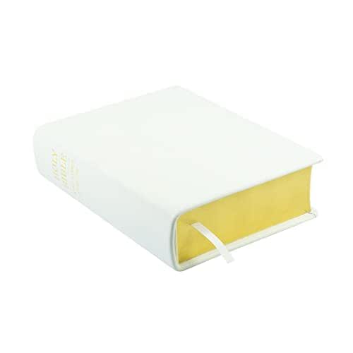 Amazon.com: LDS Scriptures Hand-Bound White Genuine Leather Holy Bible ...