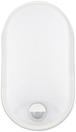 18W LED 4000K IP65 Flush Wall Mounted Oval Bulkhead Light Fitting with Black Trim for Indoor ...