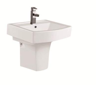 Carysil Wall-Hung Half Pedestal Wash Basin (WHB 016) : Amazon.in: Home ...