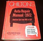 CHILTON'S AUTO REPAIR MANUAL 1972: AMERICAN CARS FROM 1965-1972: Amazon ...