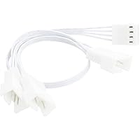 Amazon.co.jp: AINEX PWMファン用電源3分岐デイジーチェーンケーブル 34cm ホワイト CA-100A-WH : パソコン・周辺機器