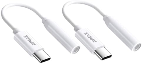 Amazon.com: AVMAX USB C to 3.5mm Audio Headphone Adapter HiFi 2 Pack ...