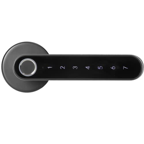 smart door handle; Code, fingerprint & bluetooth, black – BigaMart