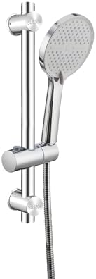 42CM Shower Riser Rail Kit Adjustable Shower Slide Bar with 5-Function ...