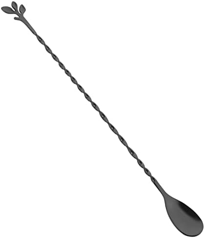 Amazon.com: Homestia Black Bar Spoon Stainless Steel Cocktail Stirring ...