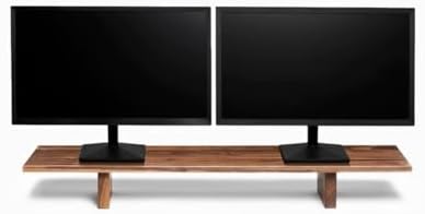 carpentray Wooden Computer Monitor Stand, Monitor Riser Desk Shelf ...